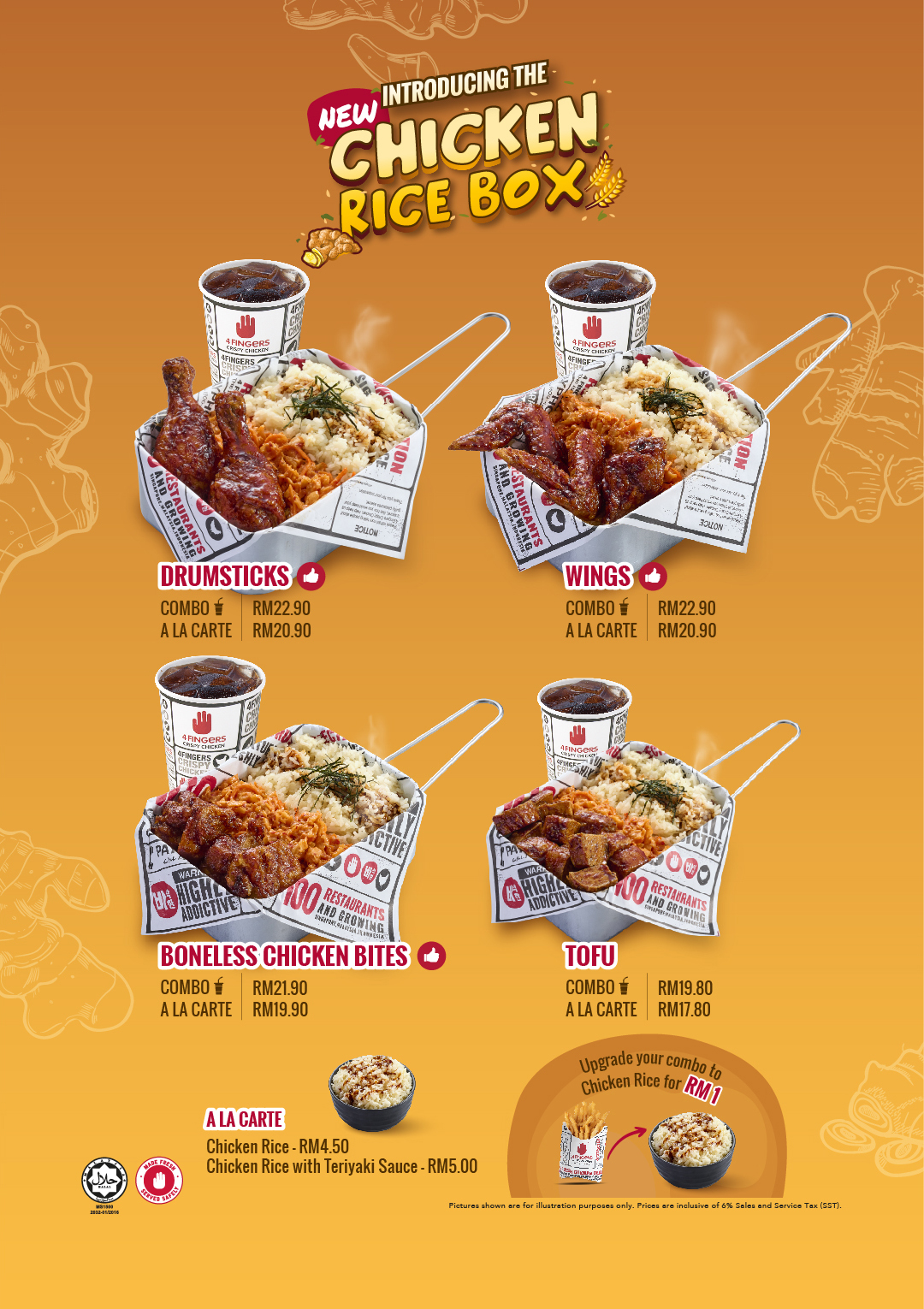 Chicken Rice Box - 4Fingers Malaysia